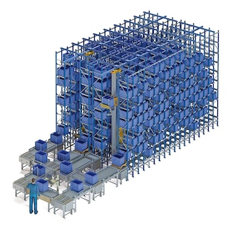 Stacker cranes for boxes | Automated warehouses for boxes - Mecalux.com