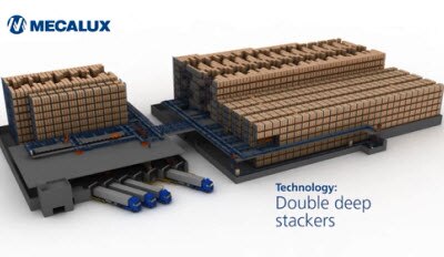 Double-deep stacker crane video - Mecalux.com