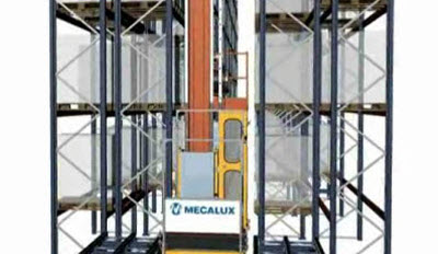 Animation showing lifting platforms for pallets - Mecalux.com