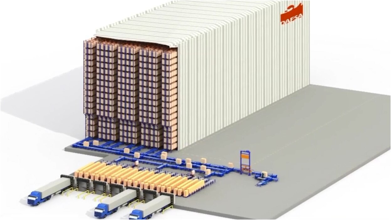 Automatic Pallet Shuttle with transfer cars - Mecalux.com