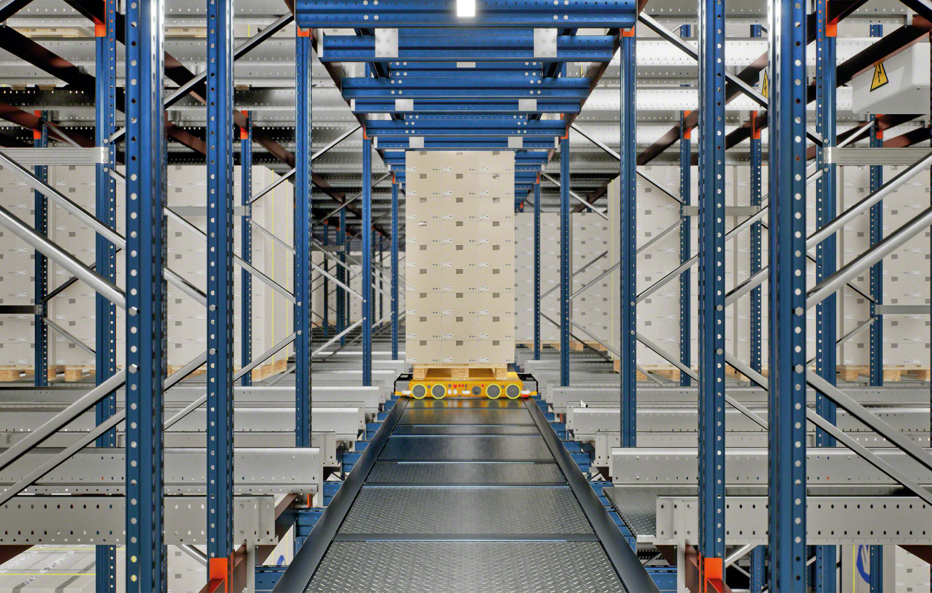 3D Automated Pallet Shuttle - Mecalux.com