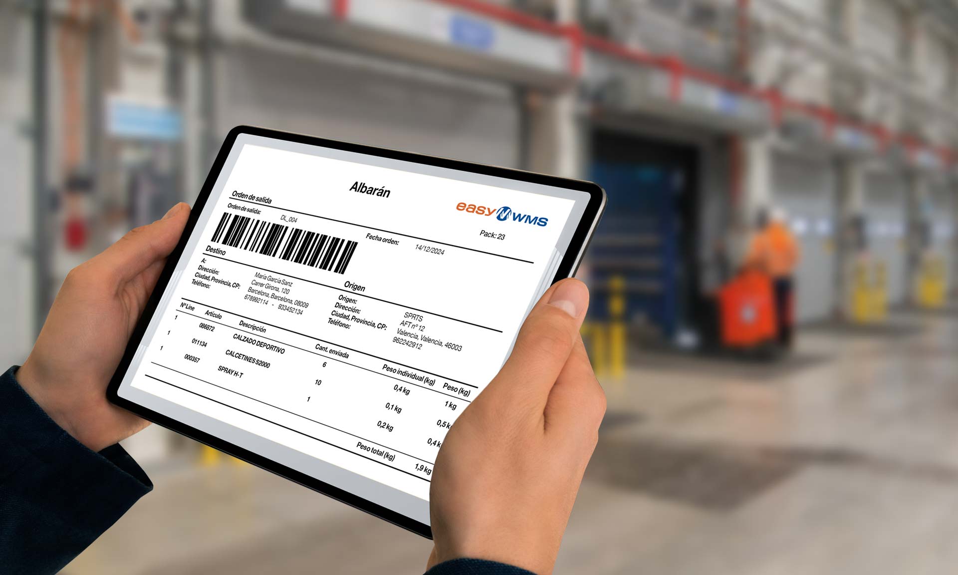 Digital delivery note: Advantages and example - Mecalux.com