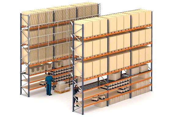 Pallet storage racks store